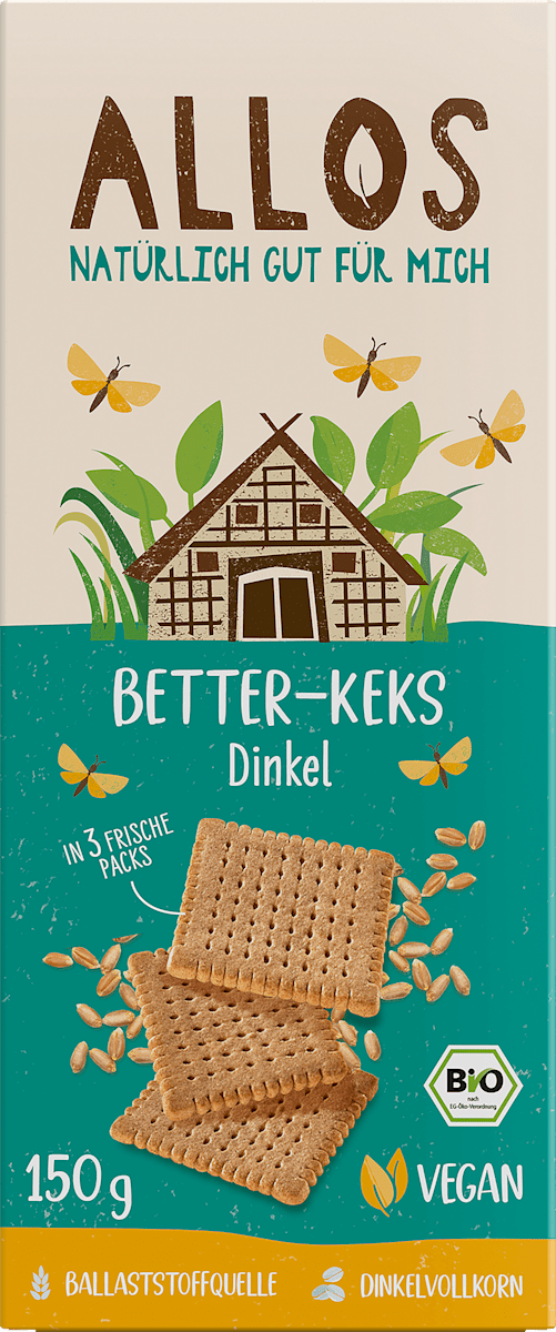 ALLOS Kekse, Better-Keks Dinkel, vegan, 150 g dauerhaft günstig online ...