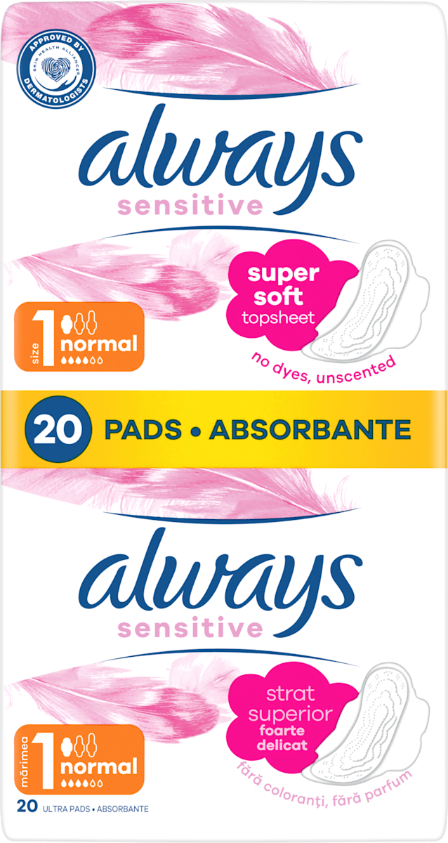 always Sensitive absorbante Ultra Normal Plus mărimea 1, 20 buc | dm.ro