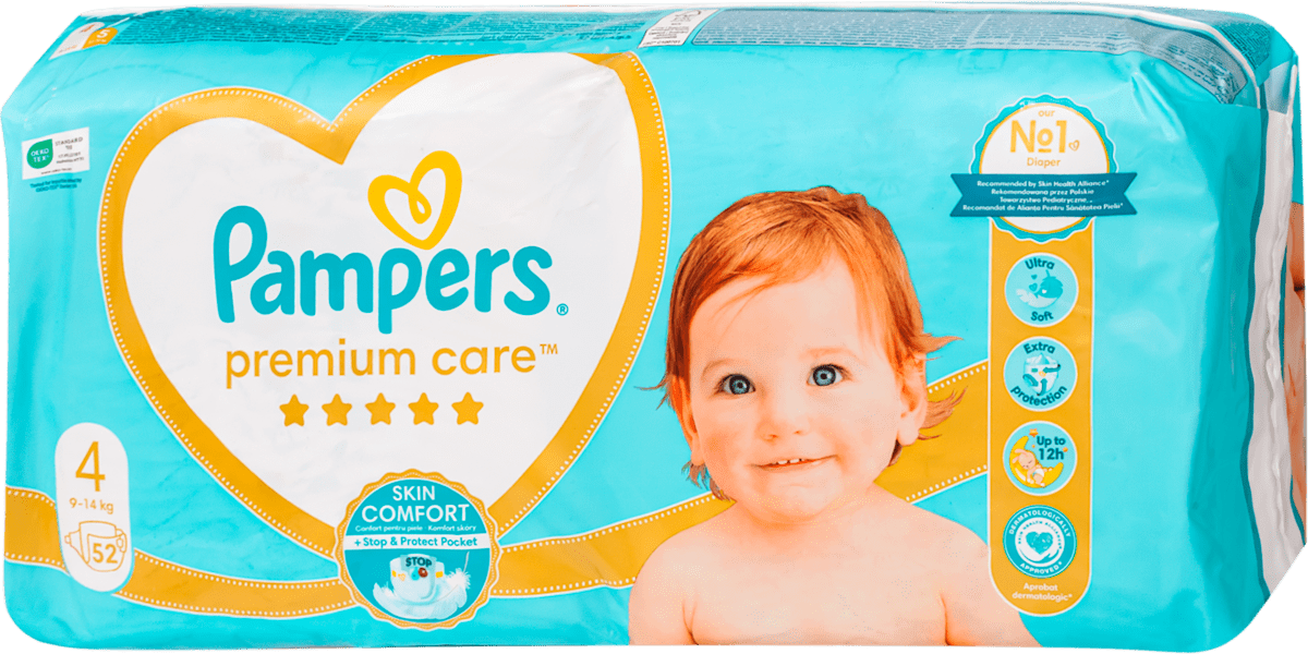 Pampers premium care Pelene, veličina 4 (9 - 14 kg), 52 kom | dm.rs