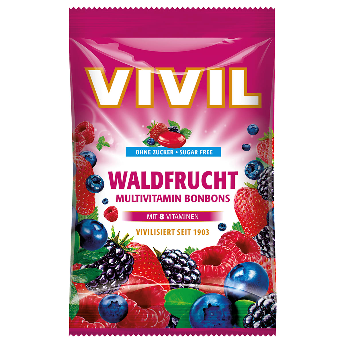 Vivil Bomboane cu caramel fără zahăr, 110 g | dm.ro