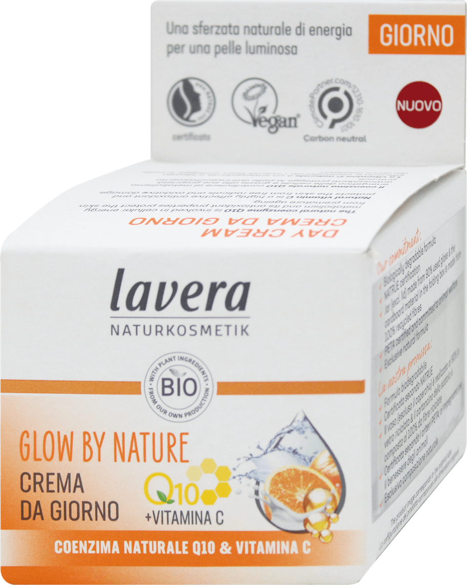 lavera NATURKOSMETIK Glow By Nature Crema giorno con Q10 e vitamina C, 50 ml | dm Italia