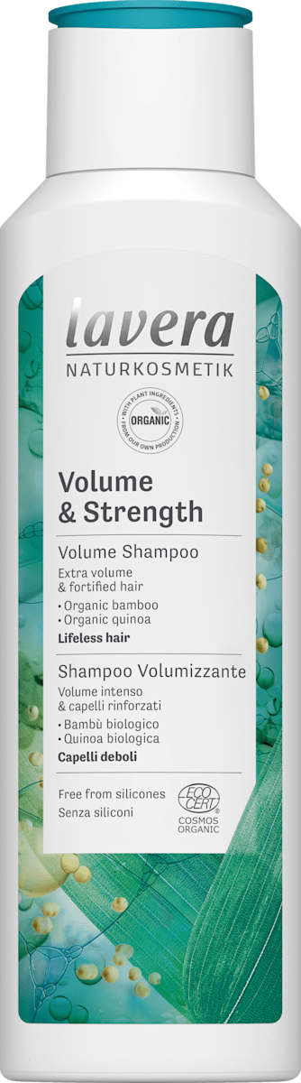 lavera NATURKOSMETIK Shampoo volumizzante Volume and Strength, 250 ml ...