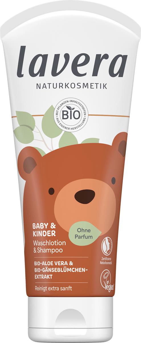 lavera NATURKOSMETIK Baby & Kind Waschlotion & Shampoo, 200 ml ...