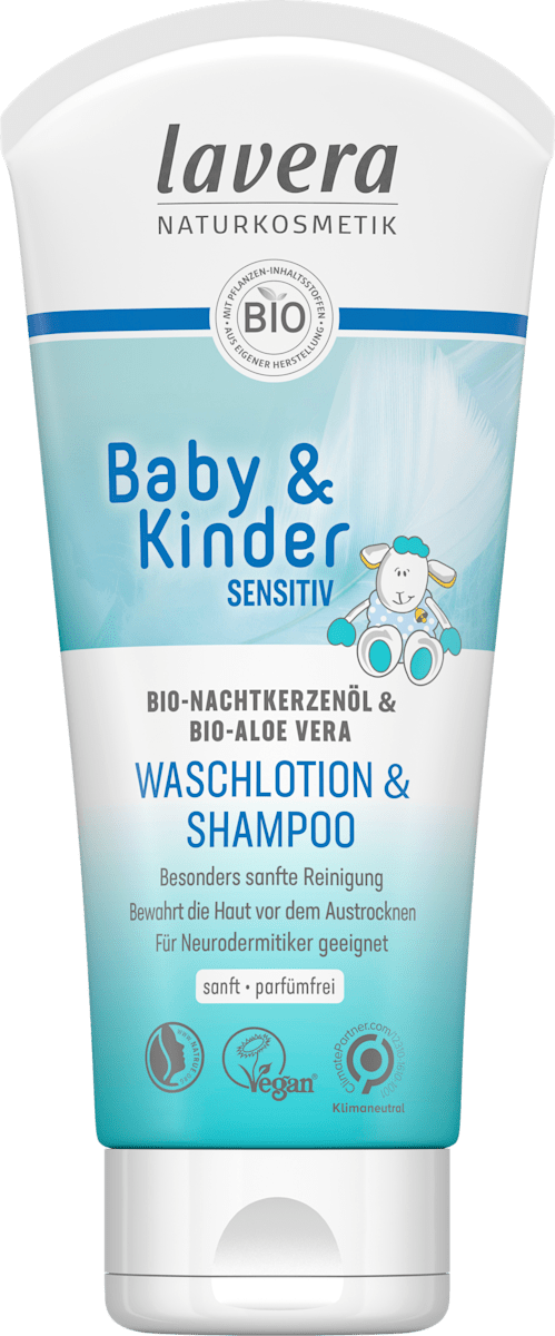 lavera NATURKOSMETIK Baby & Kinder SENSITIV šampon i kupka za bebe, 200 ...