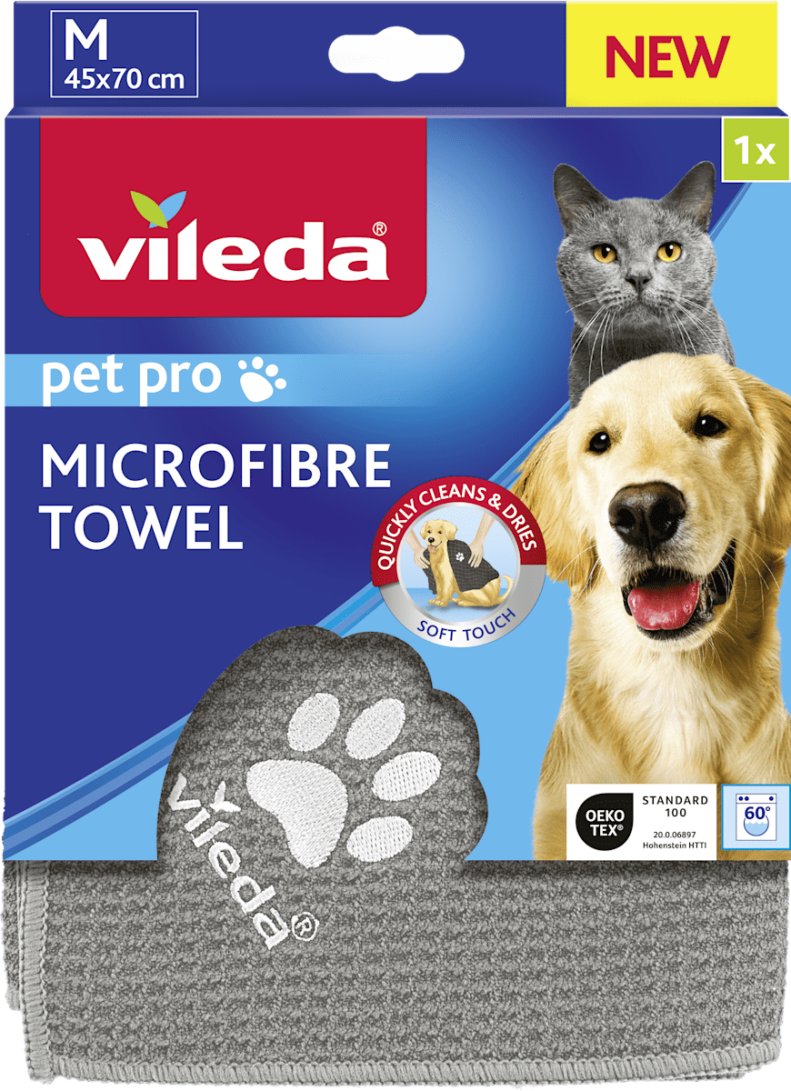 vileda pet pro ručnik za kućne ljubimce od mikrovlakana – M, 1 kom. | dm.hr