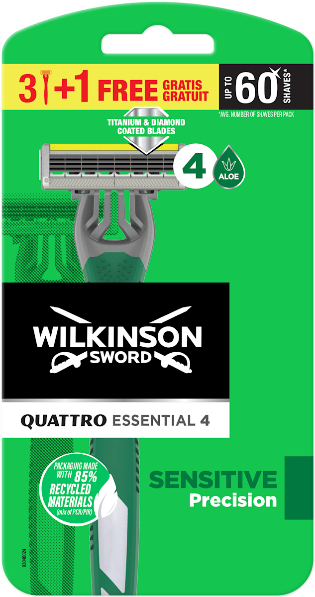 WILKINSON SWORD Rasoio usa e getta Essential 4 Sensitive, 4 pz | dm Italia
