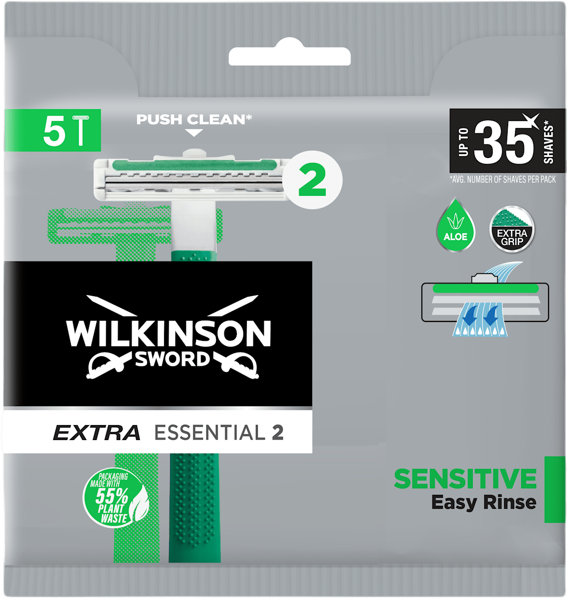 WILKINSON SWORD Extra Essential 2 jednorázová holítka Sensitive Easy ...