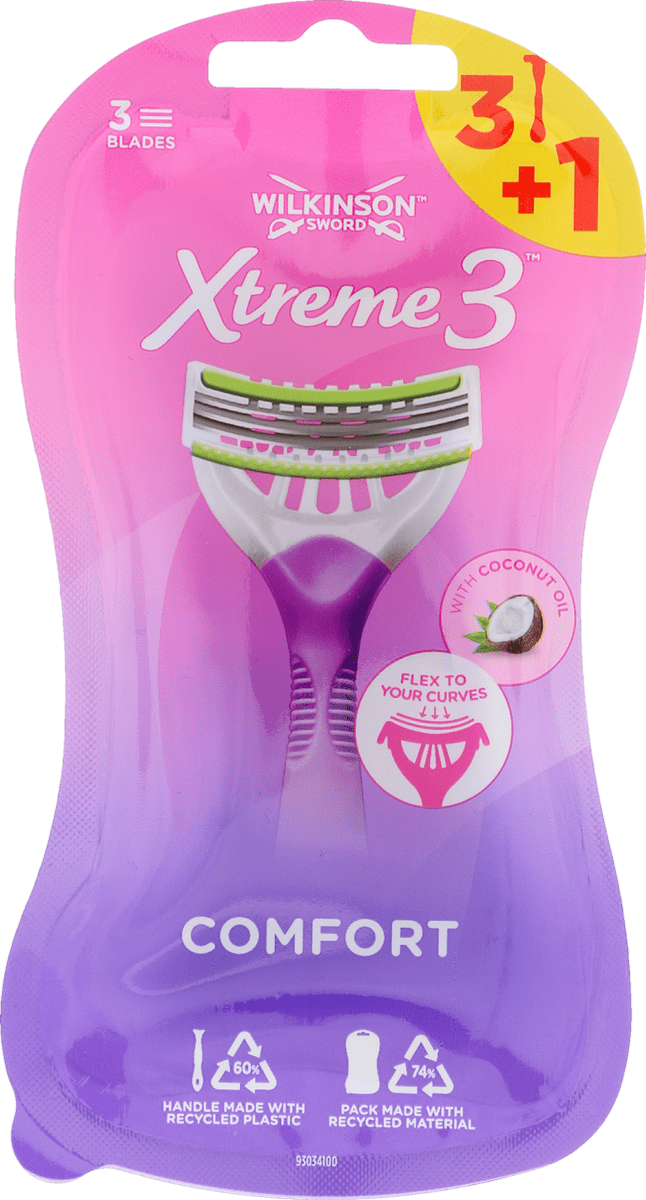 WILKINSON SWORD Xtreme 3 Comfort jednokratni brijač, 3 + 1 gratis, 1 ...