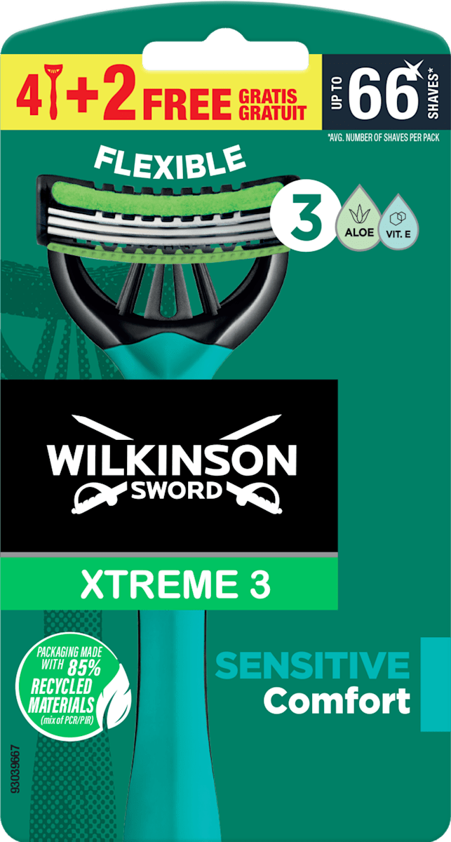 WILKINSON SWORD Pánske jednorazové holiace strojčeky Xtreme 3 Sensitive ...