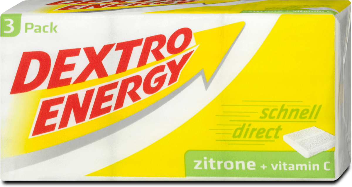DEXTRO ENERGY Traubenzucker Energy Zitrone 3er Pack, 138 g | dm.at