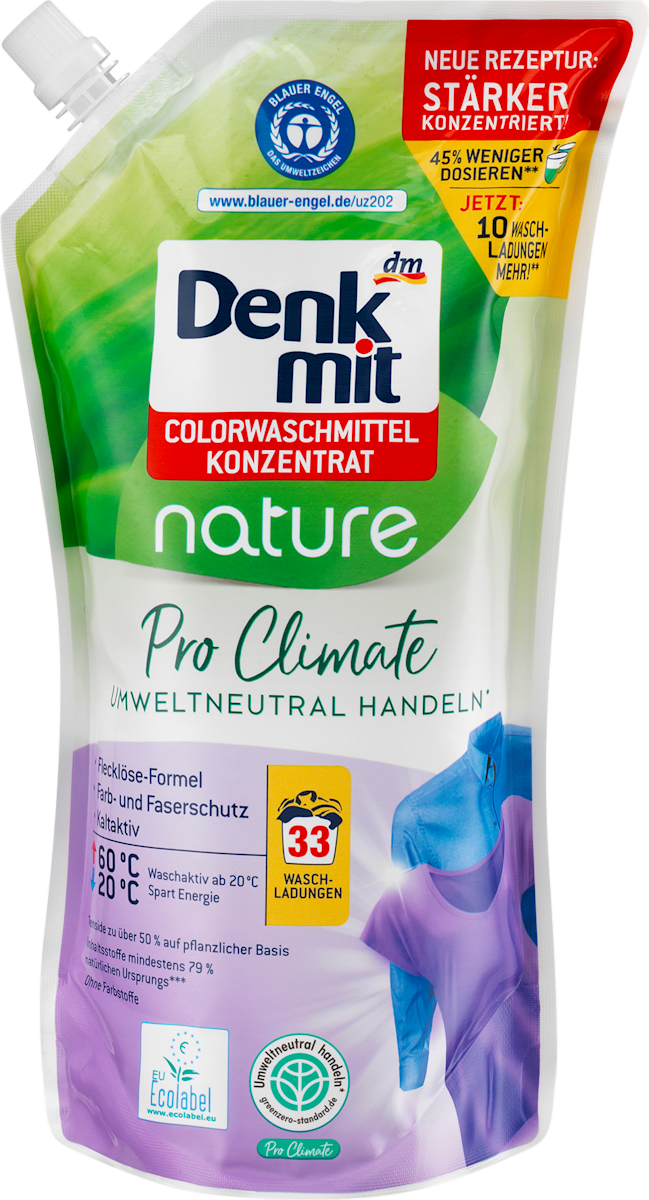 Denkmit nature Detersivo concentrato per colorati Pro Climate, 33 lav ...