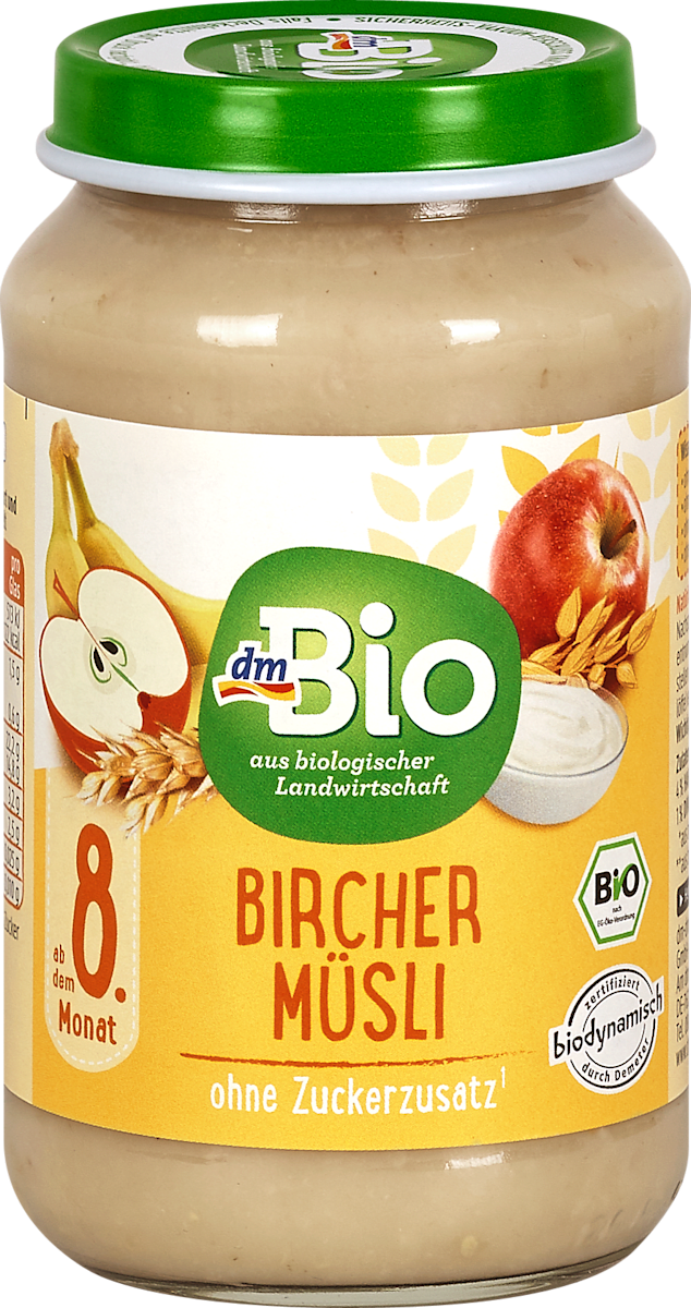 dmBio Piure de musli și măr 8+, 190 g | dm.ro
