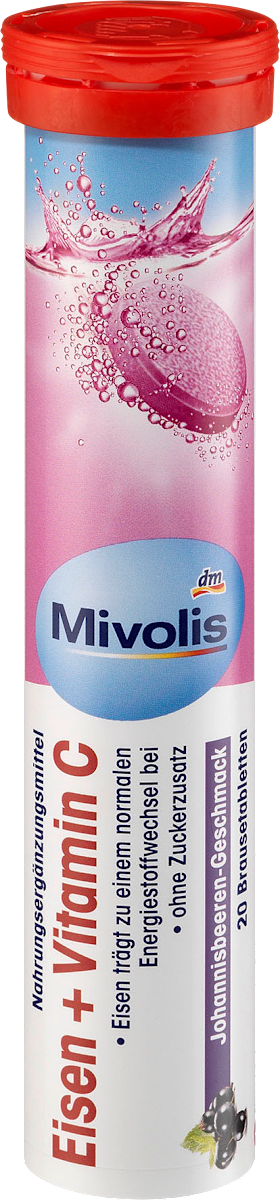 Mivolis Šumeče tablete z železom in vitaminom C, s sladili (20 tablet ...