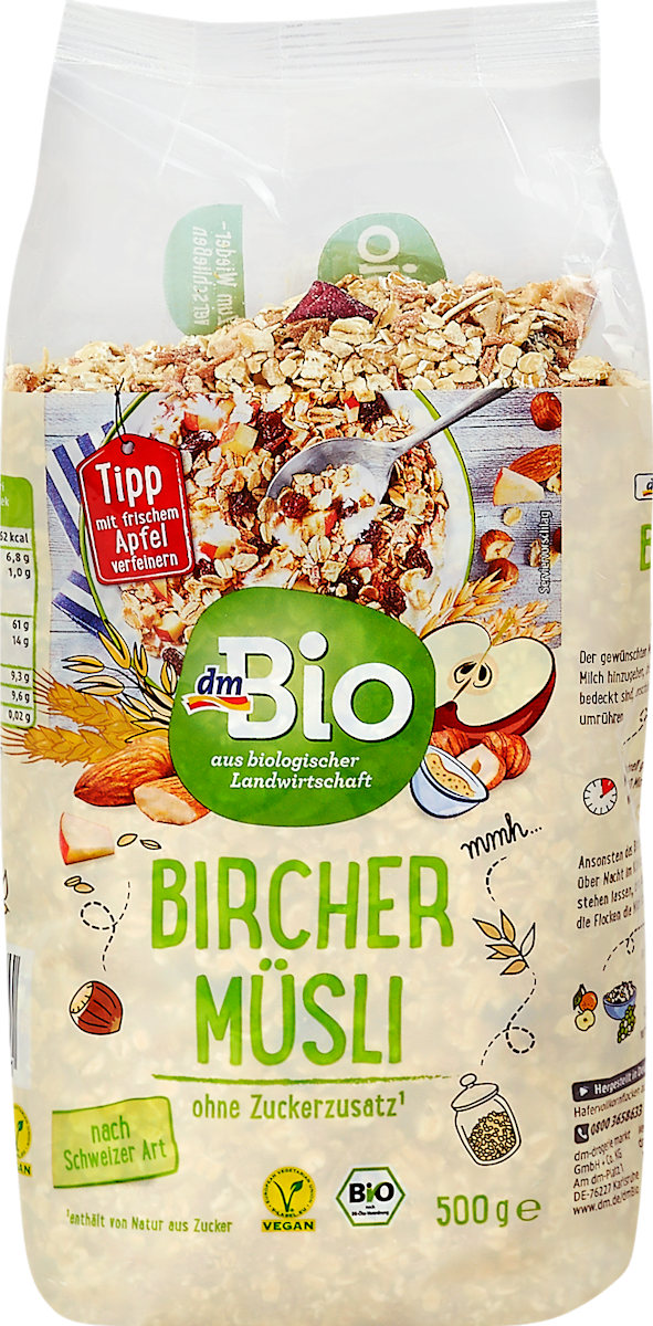 dmBio Müsli Bircher, 500 g | mojadm.sk
