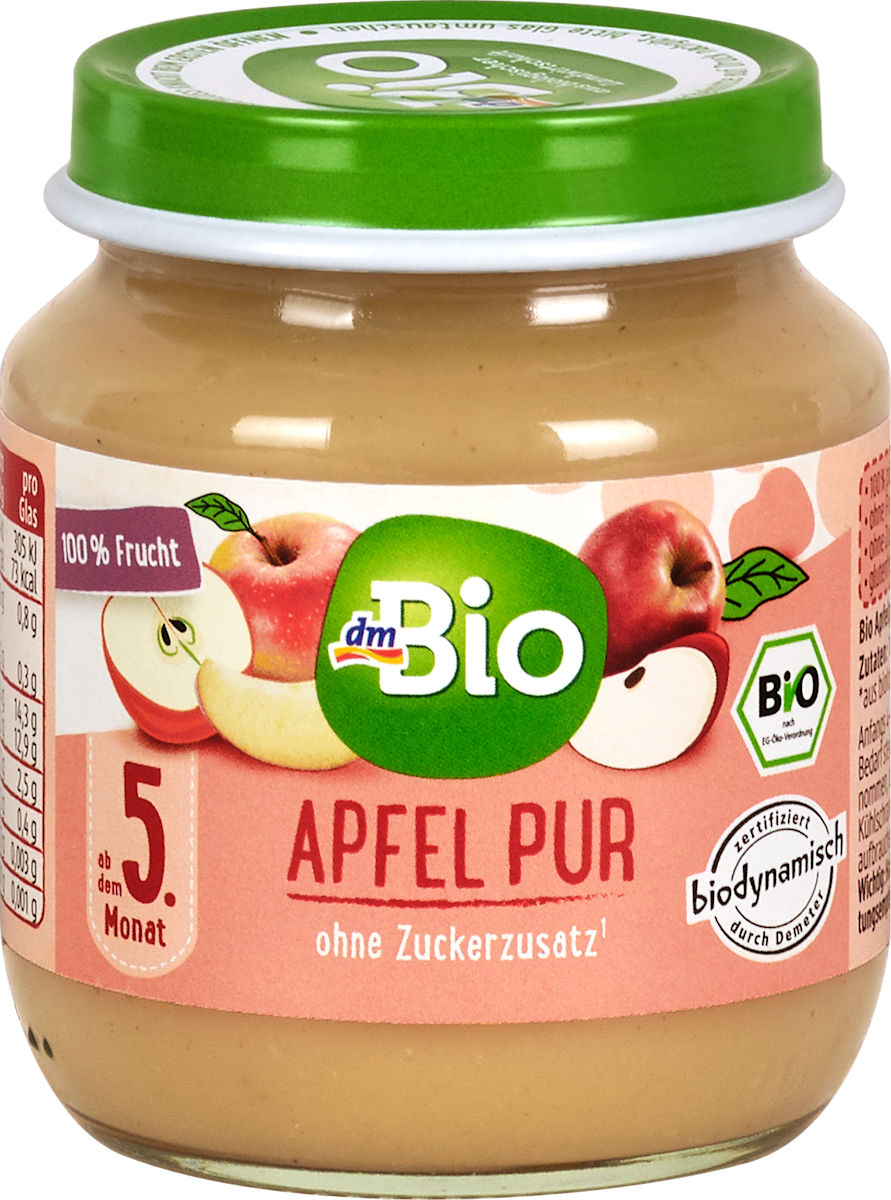 dmBio Früchte Apfel pur ab dem 5. Monat, 125 g | dm.at