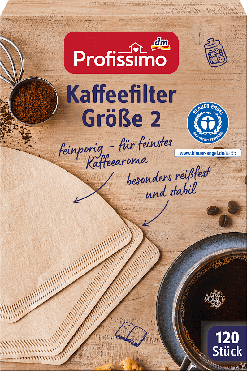 Profissimo Kávéfilter, 2-es méret, 120 db | dm.hu