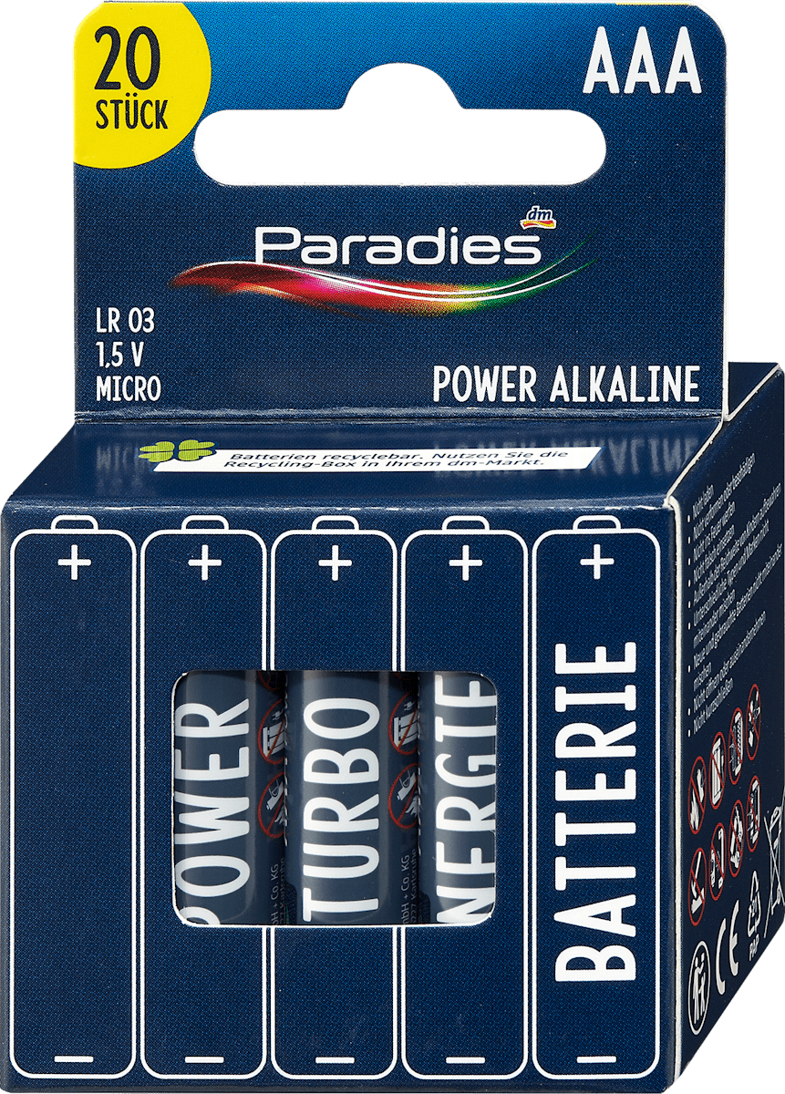 Paradies Batterien AAA Power Alkaline, 20 St | dm.at