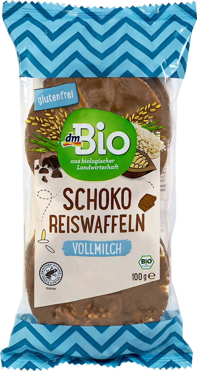 dmBio Snack od riže i mliječne čokolade, 100 g | dm.hr