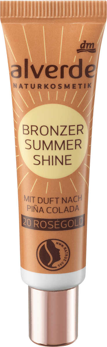 alverde NATURKOSMETIK Summer Shine tečni bronzer – 20 Rosegold, 15 ml ...
