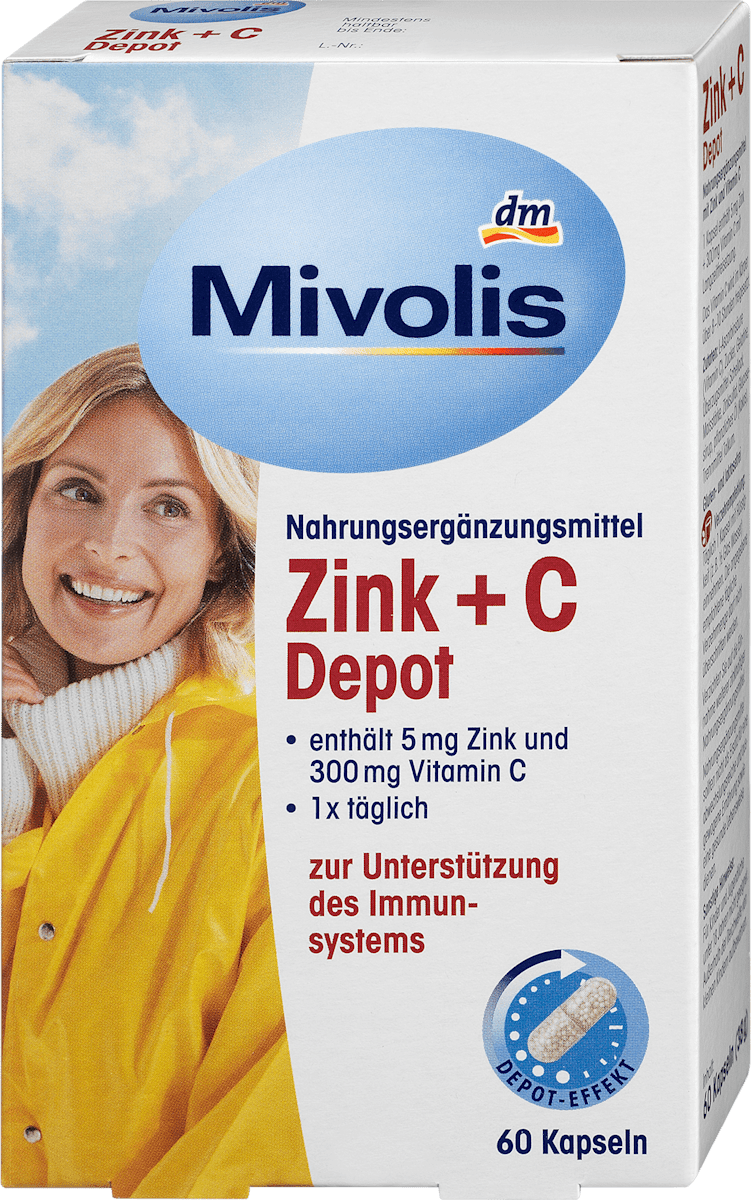 Mivolis Капсули Цинк + C депо, 60 бр. | dm България