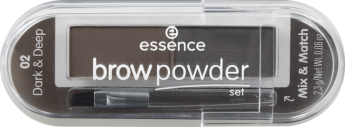 essence brow powder set za obrve – 02 Dark & Deep, 2,3 g | dm.rs