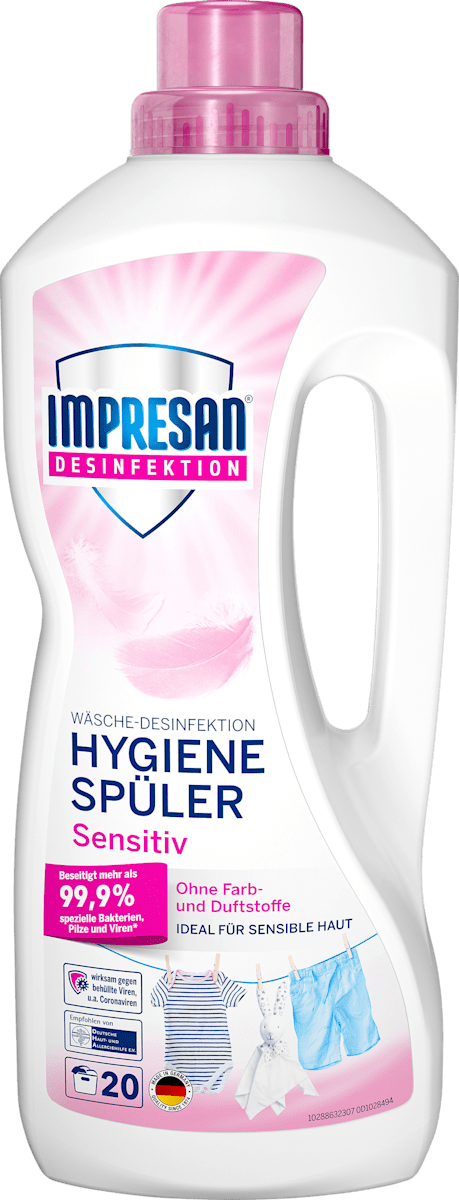 Impresan Hygiene-Spüler sensitiv ohne Duft & Farbstoffe 20 WL, 1,5 l ...