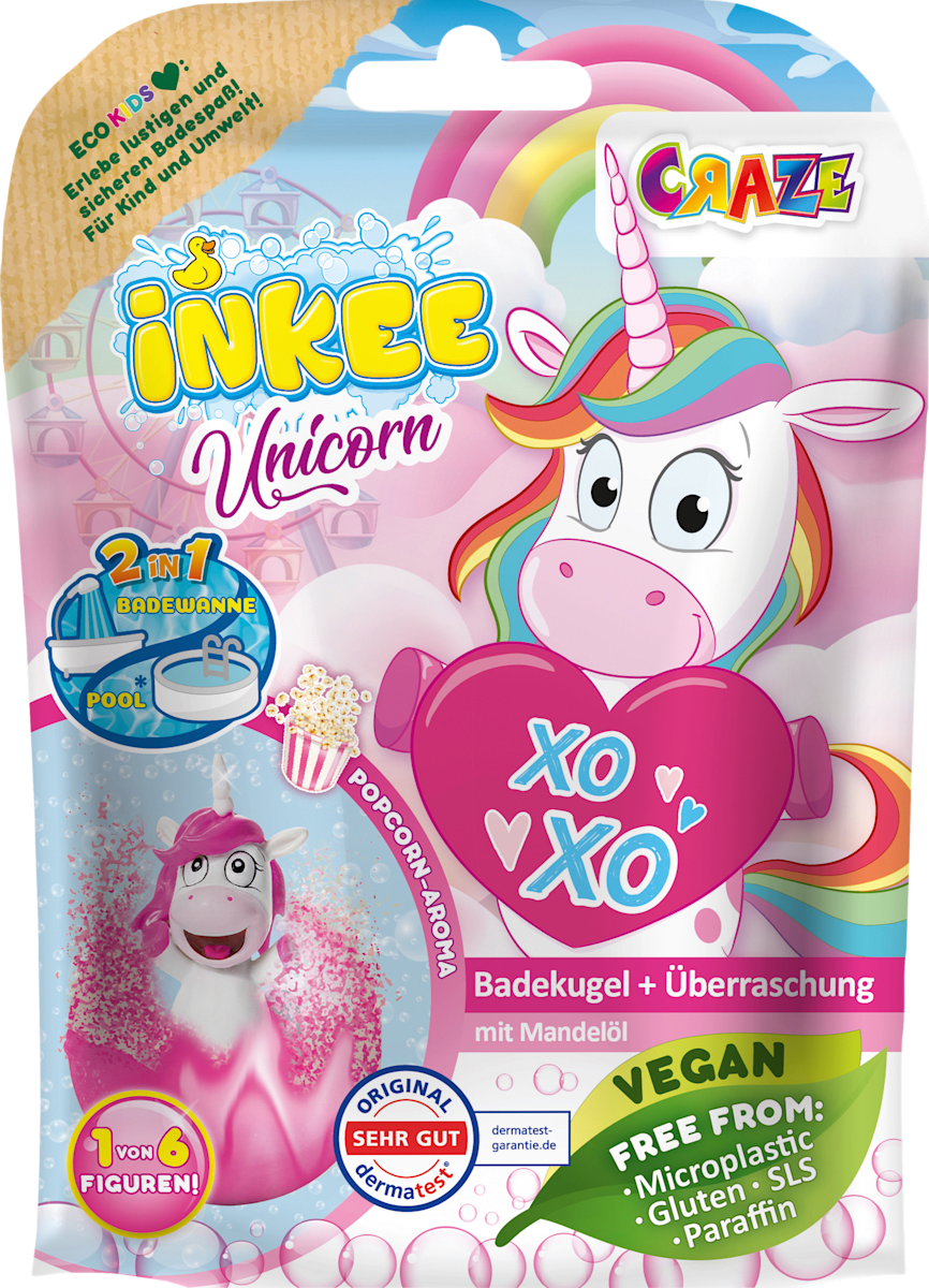 CRAZE Šumivá prísada do kúpeľa s prekvapením - Unicorn, 1 ks | mojadm.sk
