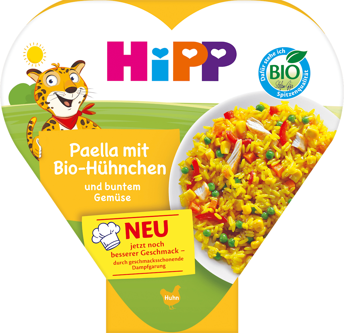 HiPP Kinderteller Paella mit buntem Gemüse und Hühnchen ab 1 Jahr, 250 ...