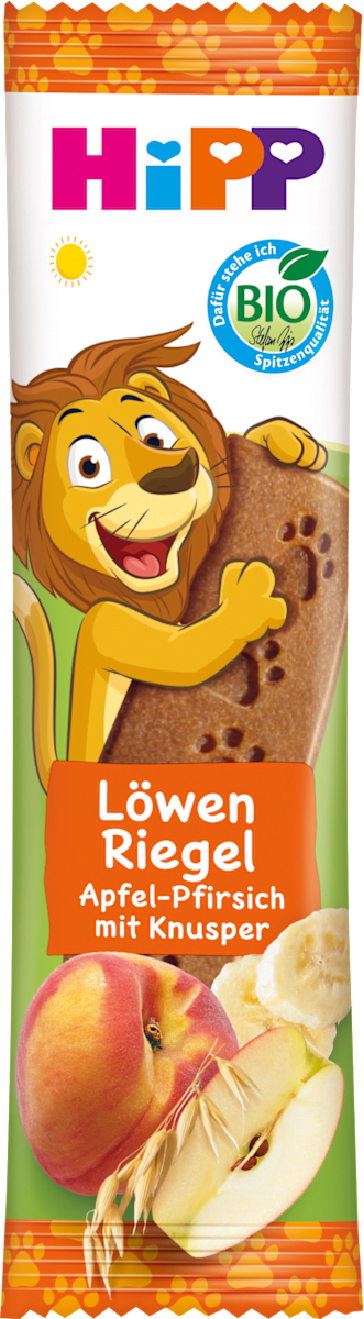 HiPP Fruchtriegel Hafer-Knusper Apfel-Pfirsich ab 1 Jahr, 20 g ...