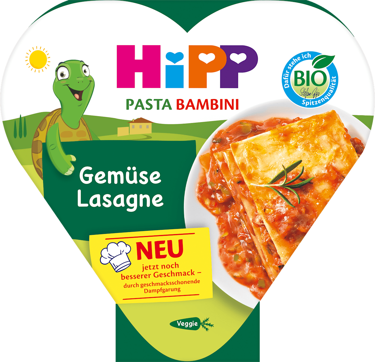 HiPP Kinderteller Pasta Bambini Gemüse Lasagne ab 1 Jahr, 250 g ...