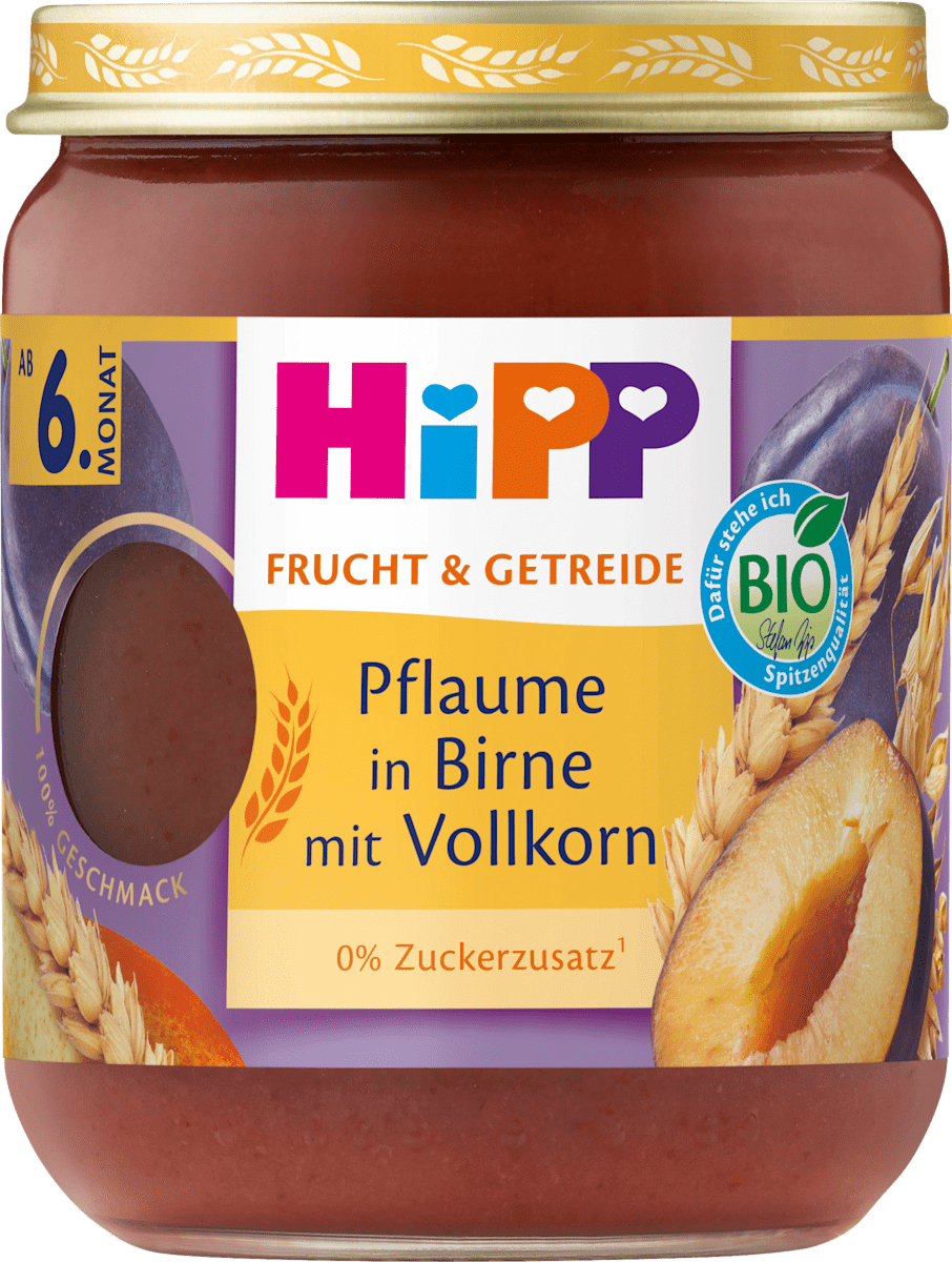 HiPP Frucht & Getreide Pflaume in Birne mit Vollkorn ab dem 6.Monat, 160 g dauerhaft günstig ...