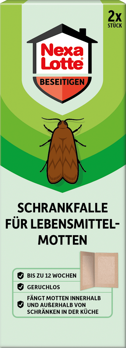 Nexa Lotte Lebensmittelmottenfallen Schrankfalle, 2 St dauerhaft ...
