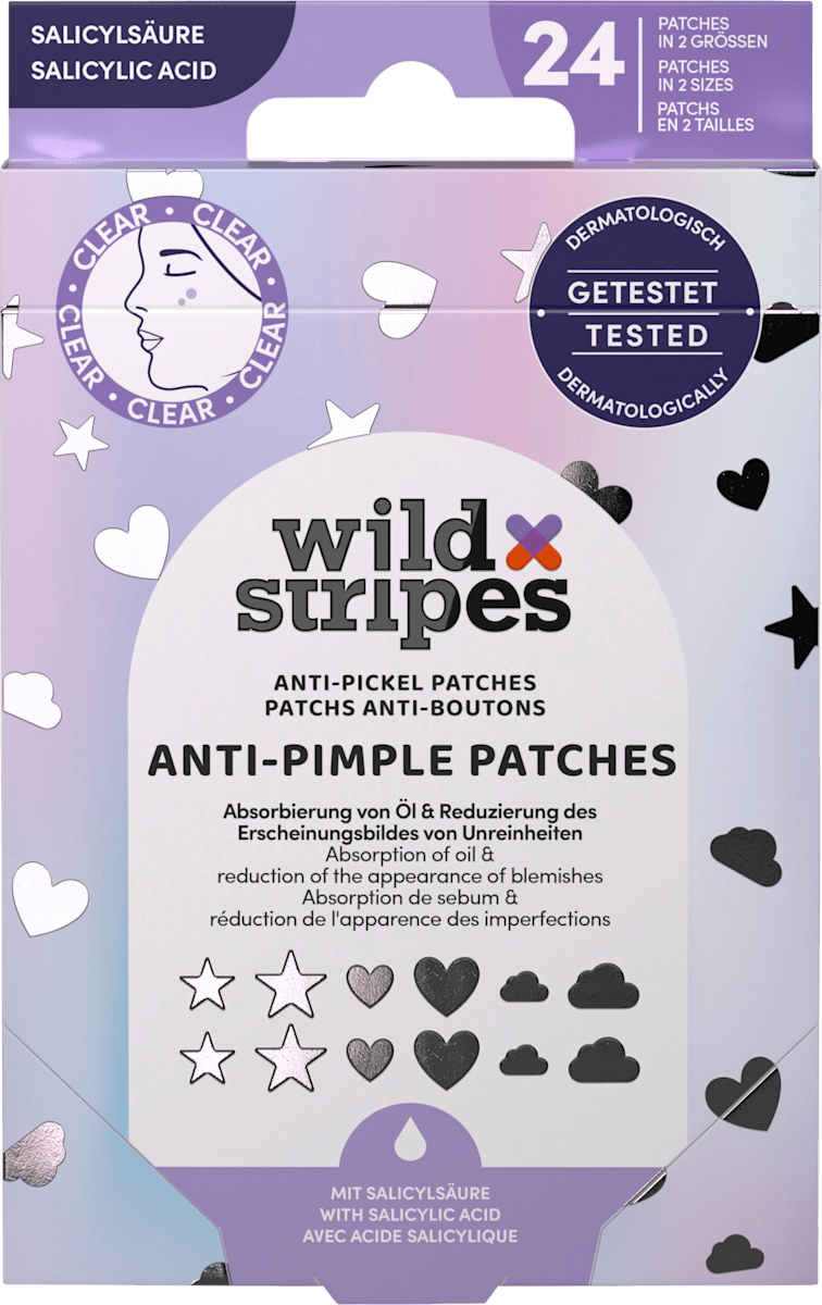 Wild Stripes Anti Pickel Patches Holo Clear, 24 St dauerhaft günstig ...