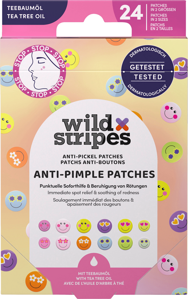 Wild Stripes Anti Pickel Patches Smile Prevent, 24 St dauerhaft günstig online kaufen | dm.de
