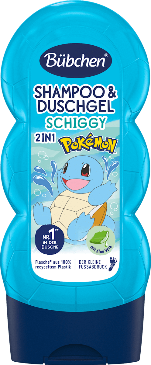 Bübchen Kinder Shampoo & Duschgel 2in1 Schiggy Pokémon, 230 ml ...