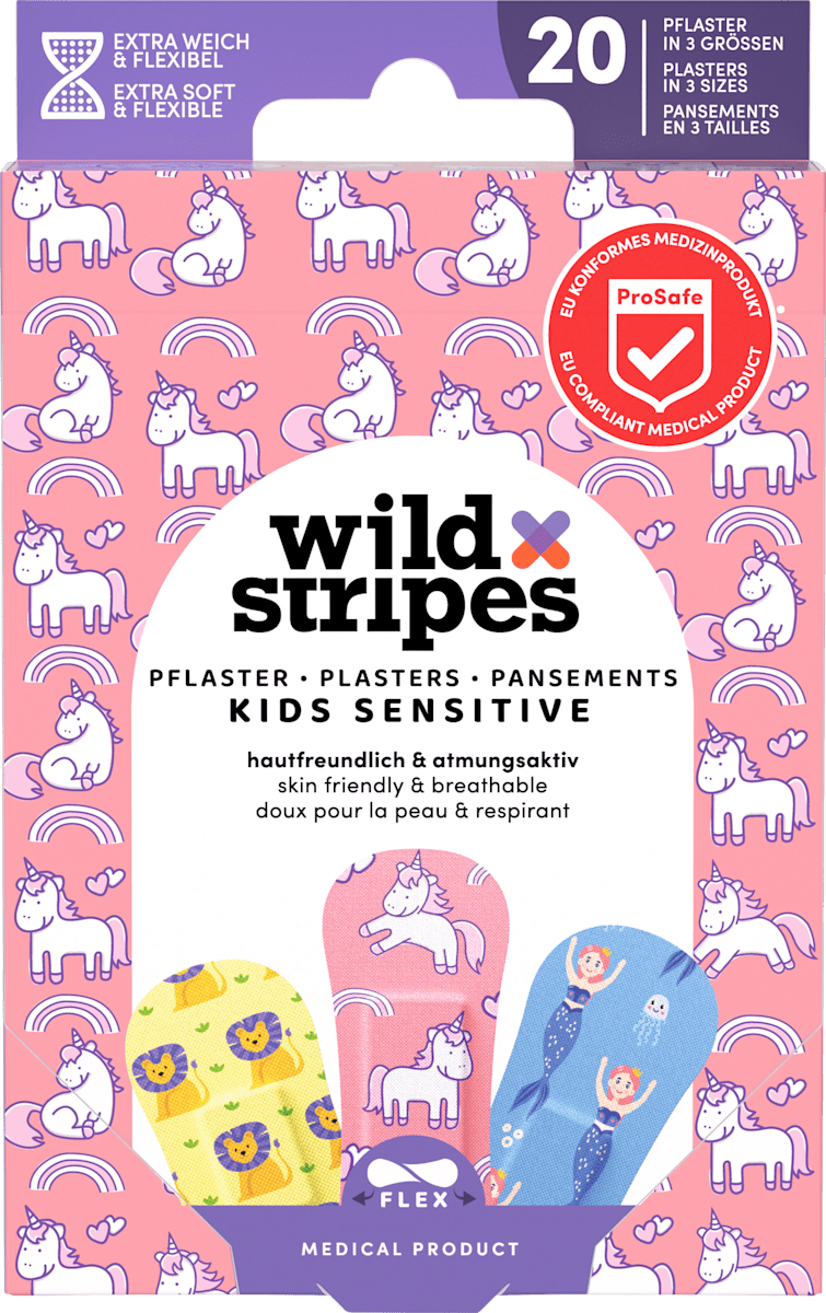 Wild Stripes Pflaster Kids Sensitive Fantasy, 20 St dauerhaft günstig ...
