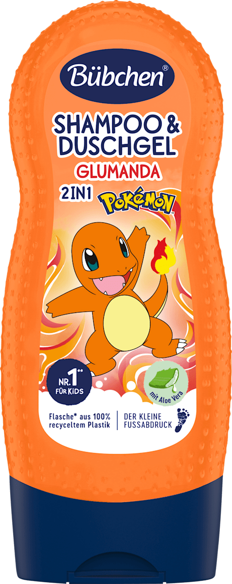 Bübchen Kinder Shampoo & Duschgel 2in1 Pokémon Glumanda, 230 ml ...
