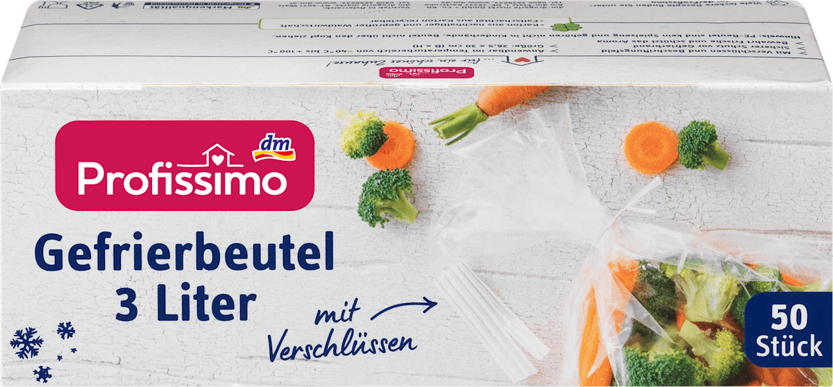 Profissimo sáčky do mrazničky 3 L, 50 ks | dm.cz