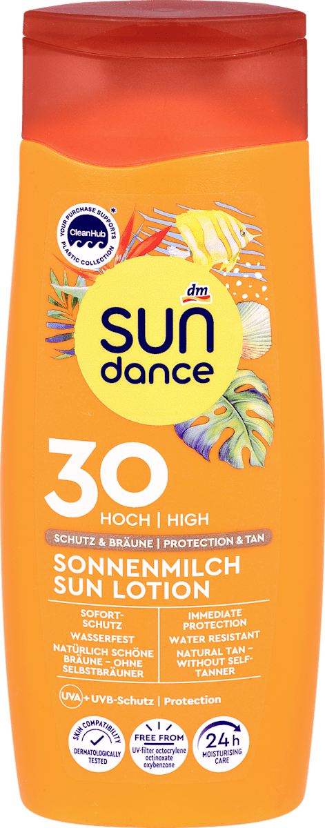 sundance Слънцезащитно мляко Protection & Tan, SPF 30, 200 ml | dm България