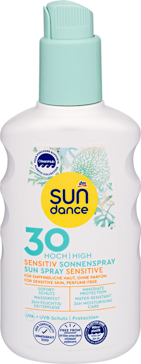 sundance Слънцезащитен спрей Sensitive, SPF 30, 200 ml | dm България