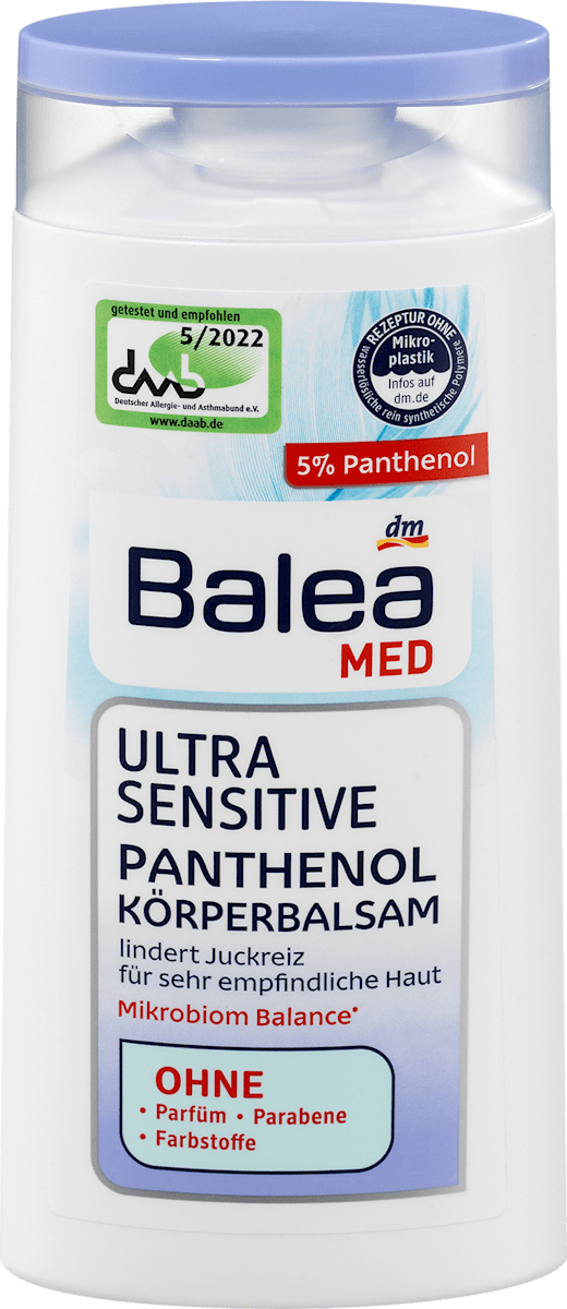Balea med Körperpflege Balsam Ultra Sensitive Panthenol, 250 ml ...