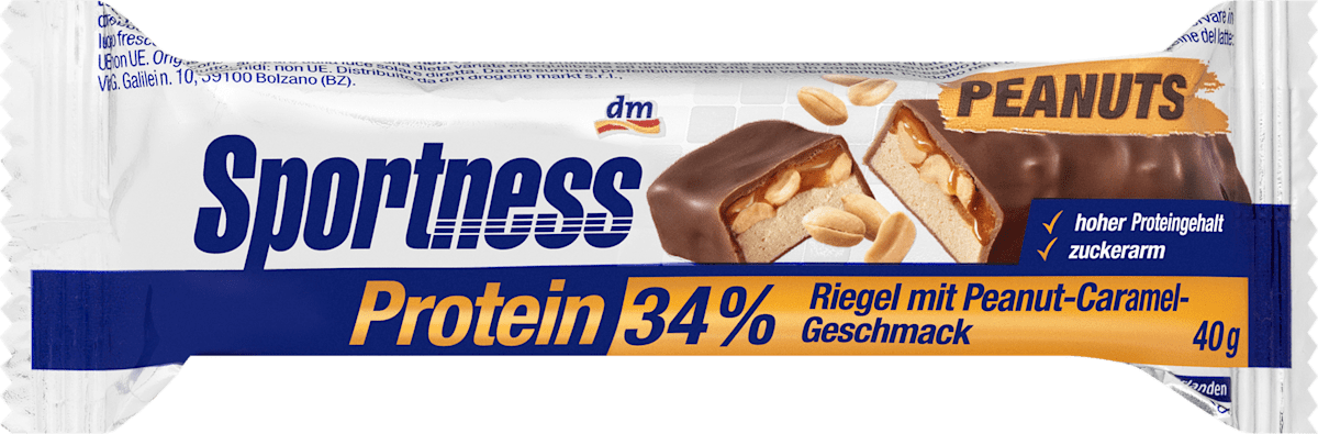 Sportness Baton proteic arahide și caramel, 40 g | dm.ro