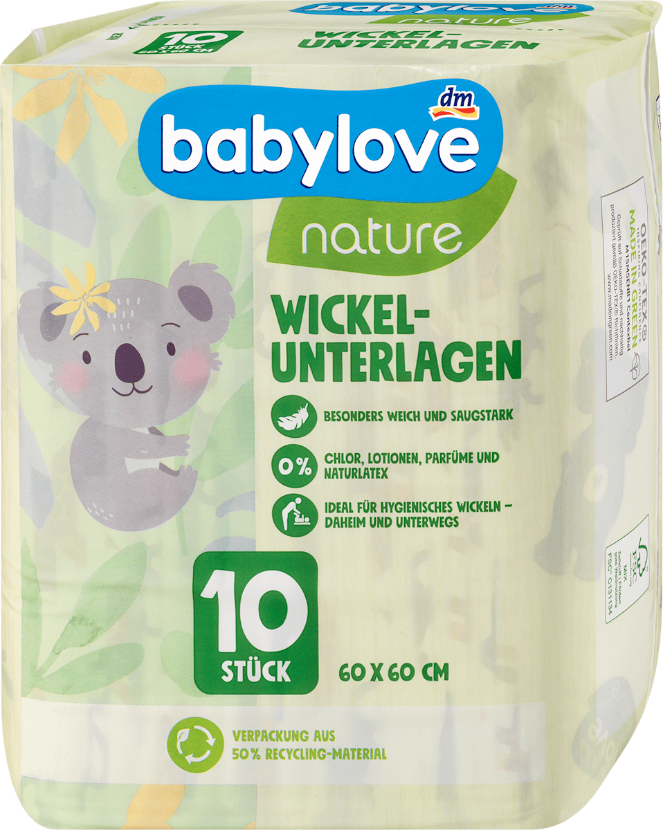 babylove nature Podloga za previjanje, 10 kom. | dm Bosna i Hercegovina