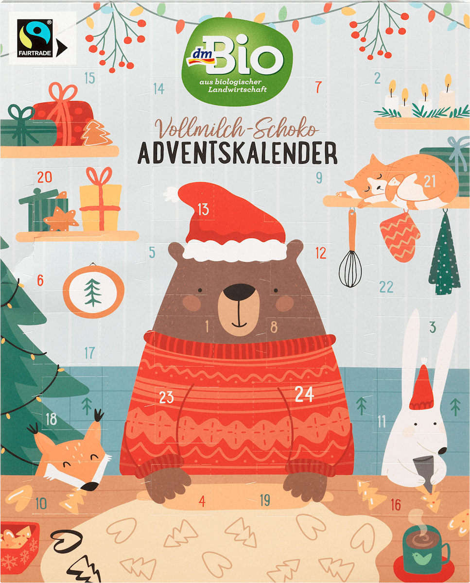 dmBio Advent kalendar s mliječnom čokoladom, 1 kom. | dm-drogeriemarkt.ba