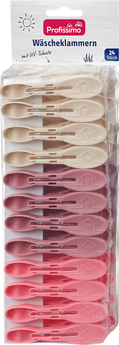 Profissimo Mollette per il bucato, 24 pz | dm Italia