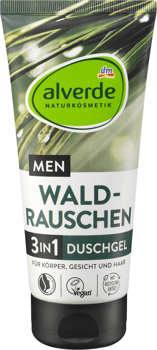 alverde NATURKOSMETIK MEN Душ гел 3 в 1 Wald-Rauschen, 200 ml | dm България