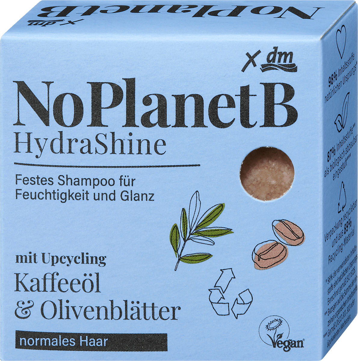 No Planet B tuhý šampon na vlasy HydraShine, 75 g | dm.cz