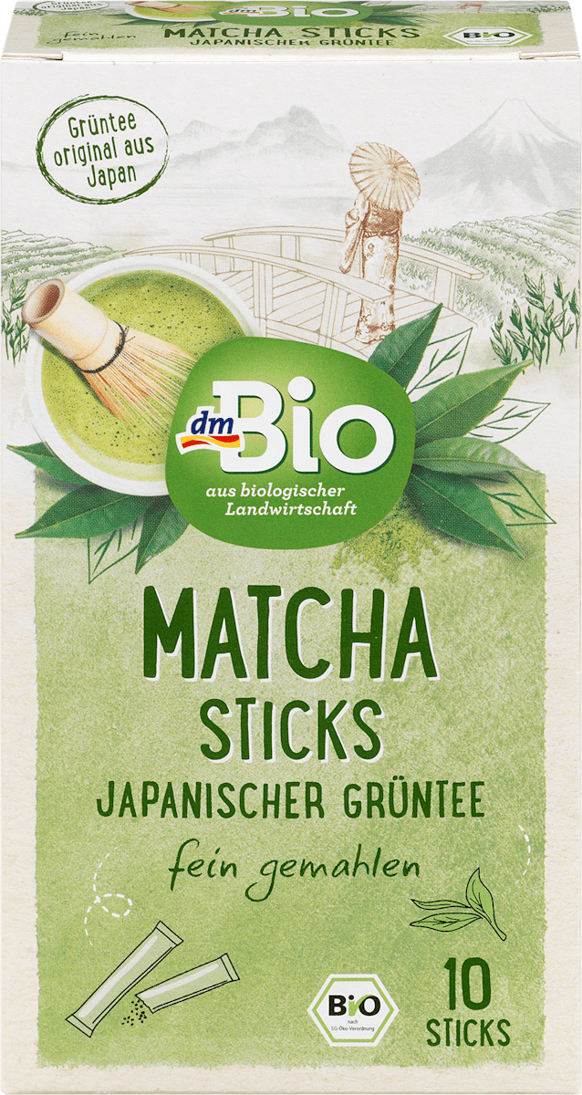 dmBio bio čaj Matcha sticks 10x2g, 20 g | dm.cz