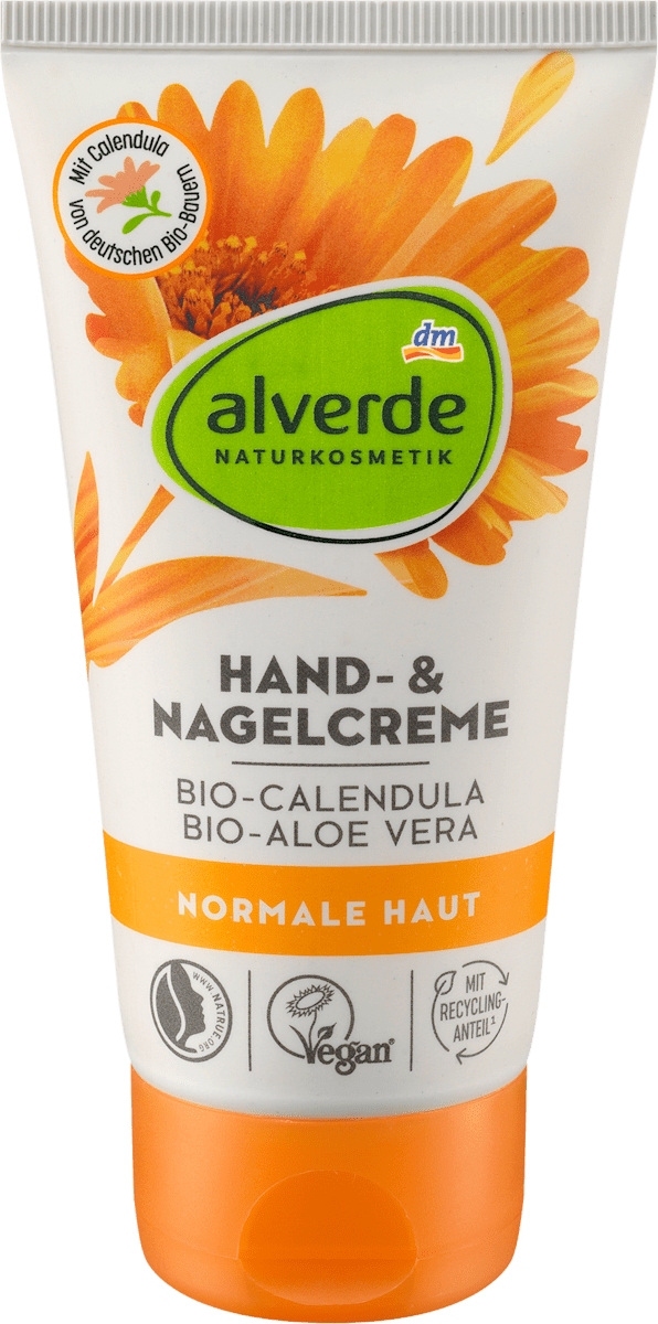 alverde NATURKOSMETIK Krema za ruke i nokte - ogranski neven i organska aloe vera, 75 ml | dm.rs