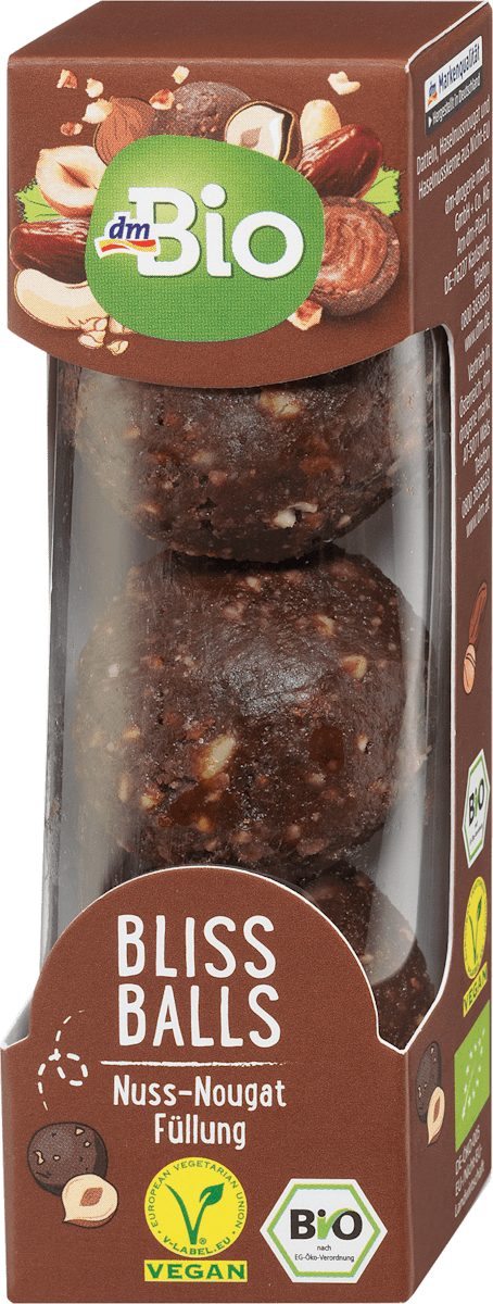 dmBio Datľovo - lieskovcové guľôčky s nugátom Bliss Balls, 60 g | mojadm.sk
